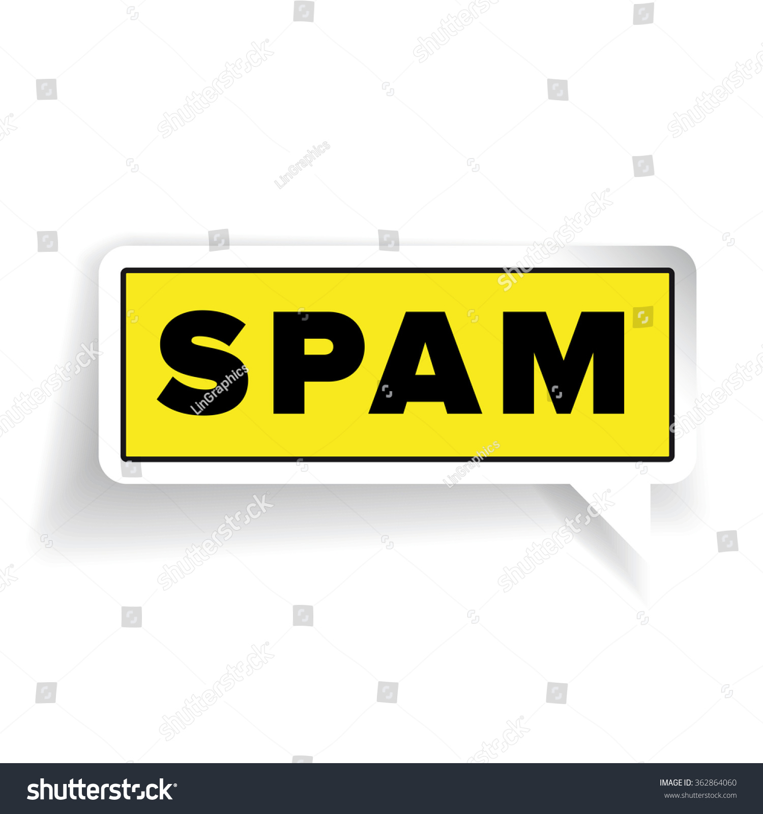 Spam Sign Label Vector Stock Vector (Royalty Free) 362864060 | Shutterstock