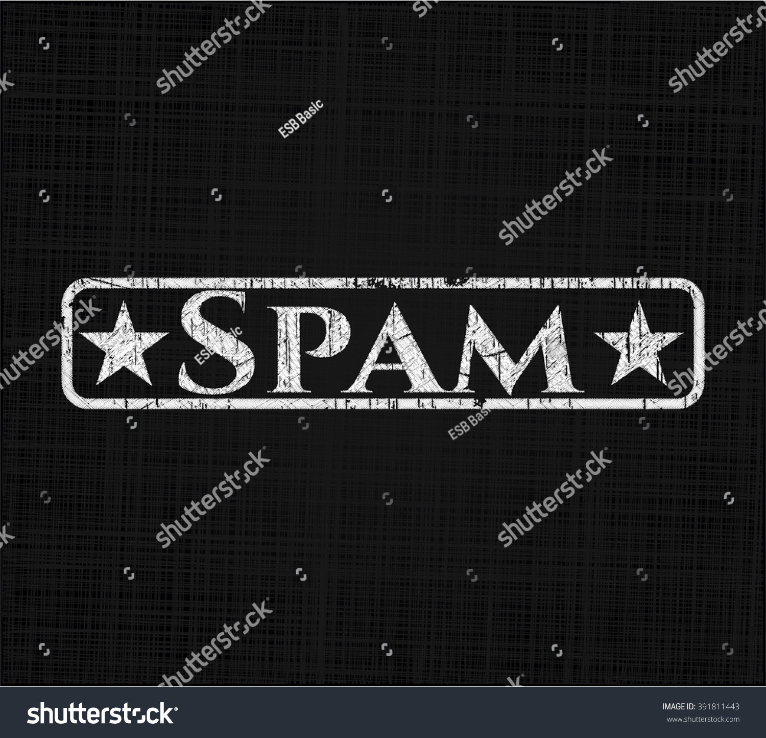 Spam Chalkboard Texture Stock Vector (Royalty Free) 391811443