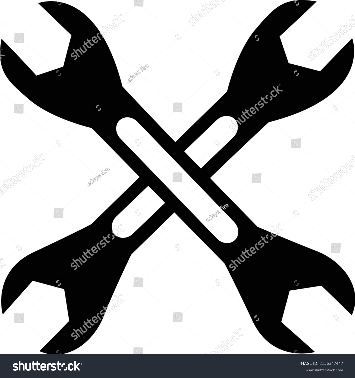 Spaner Tool Icon Vector White Background Stock Vector (Royalty Free ...