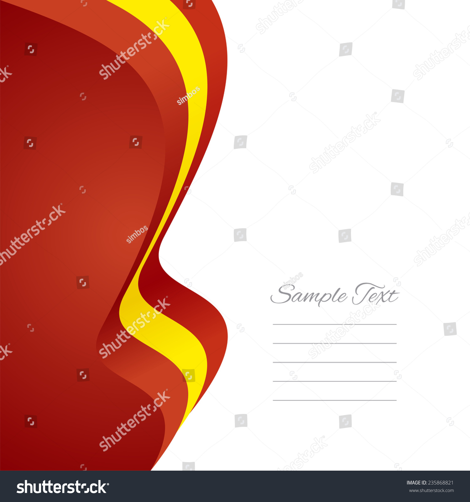 Spanish Left Flag Ribbon Vector Stock Vector (Royalty Free) 235868821 ...