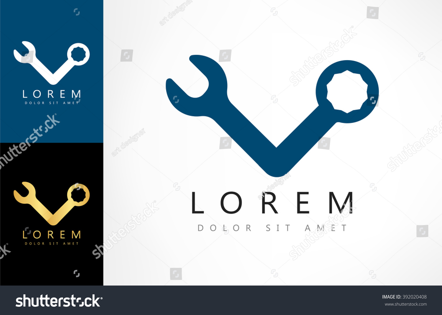 Spanners Logo Vector Design Illustration Stock Vector (Royalty Free ...