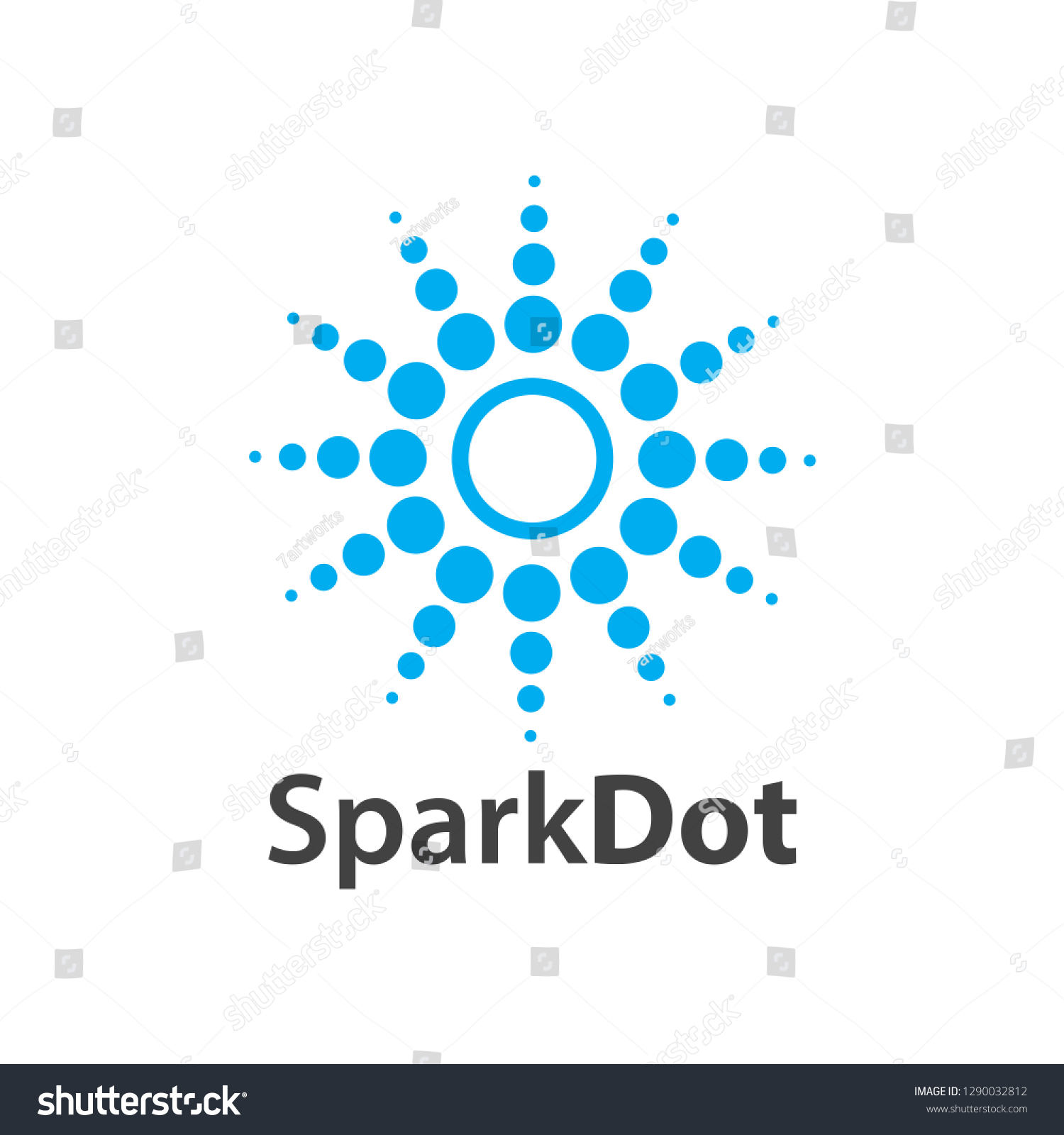 Spark Dot Logo Concept Design Symbol Stock Vector (Royalty Free ...
