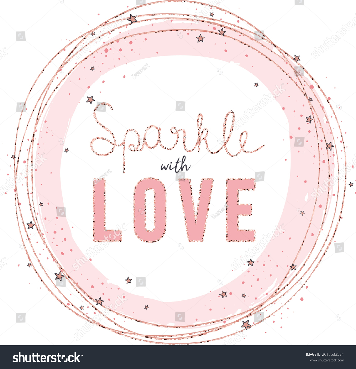 Sparkle Shiny Romantic Slogan Vector Stock Vector (Royalty Free ...