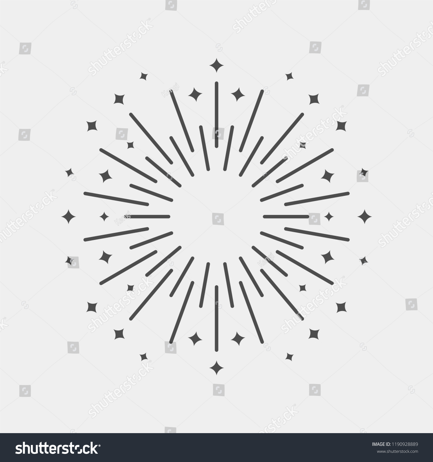 Sparkle Flat Vector Icon Sunshine Flat Stock Vector (Royalty Free ...