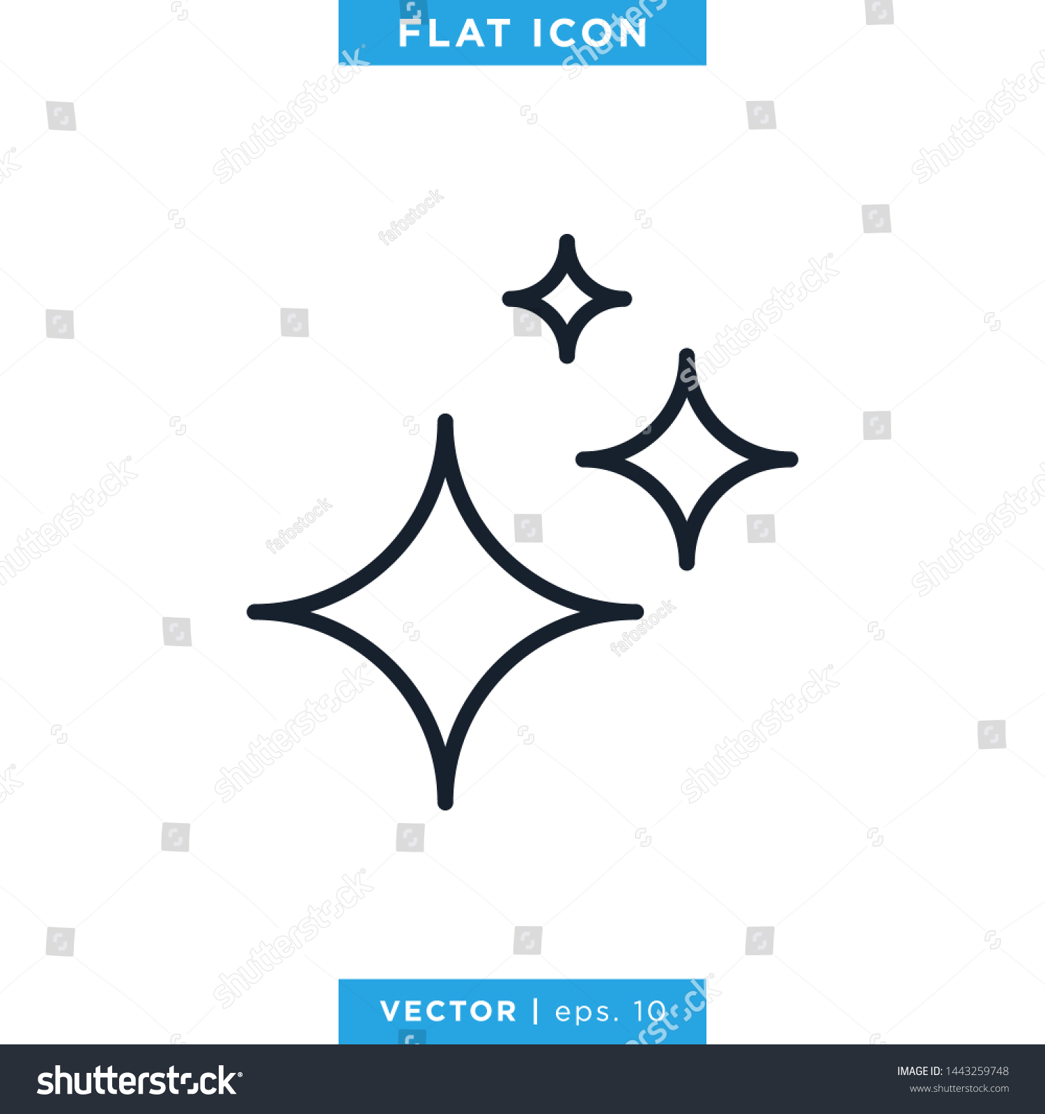 Sparkle Icon Vector Design Template Editable: เวกเตอร์สต็อก (ปลอดค่า ...