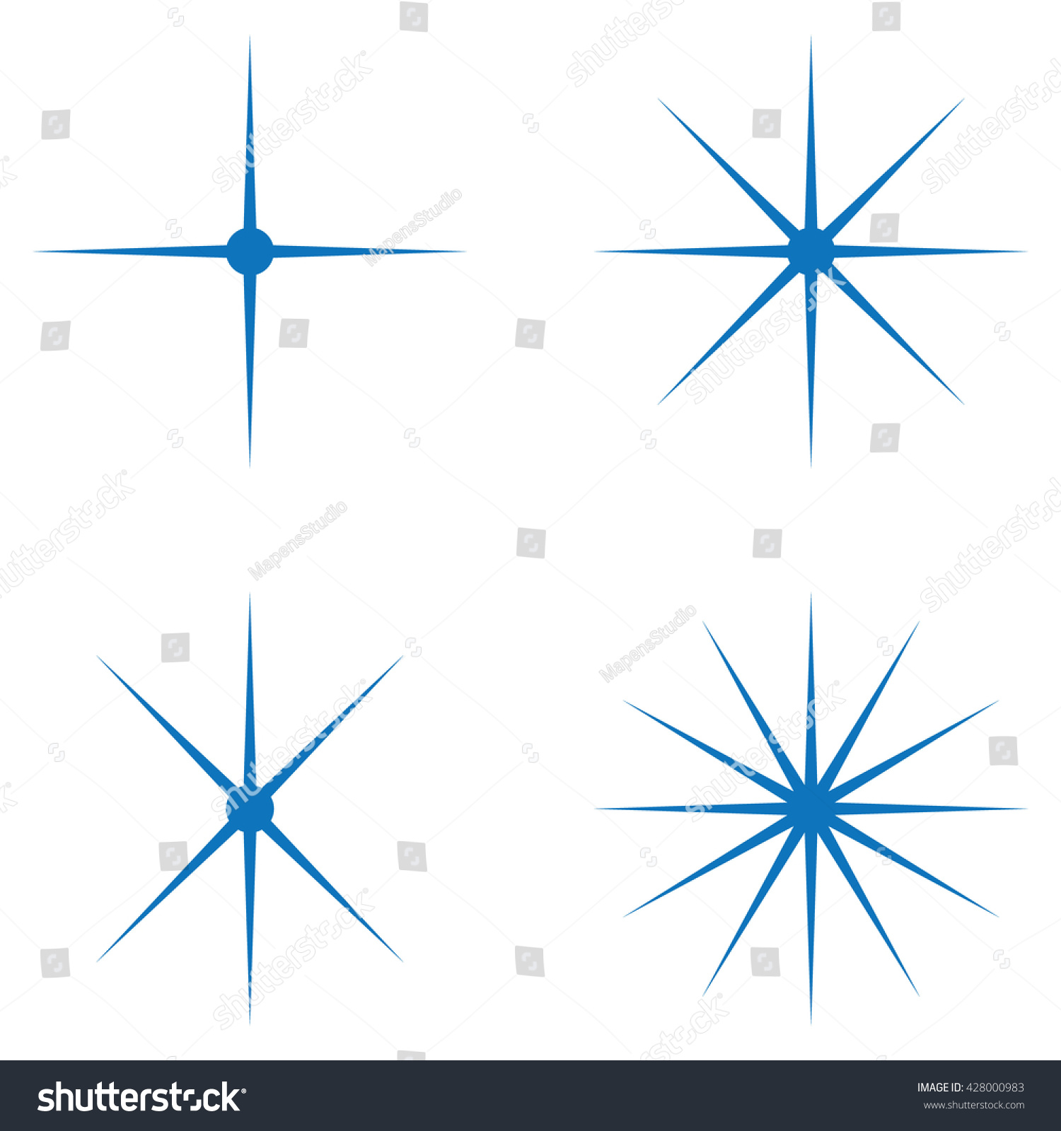 Sparkle Icons Stock Vector (Royalty Free) 428000983 | Shutterstock