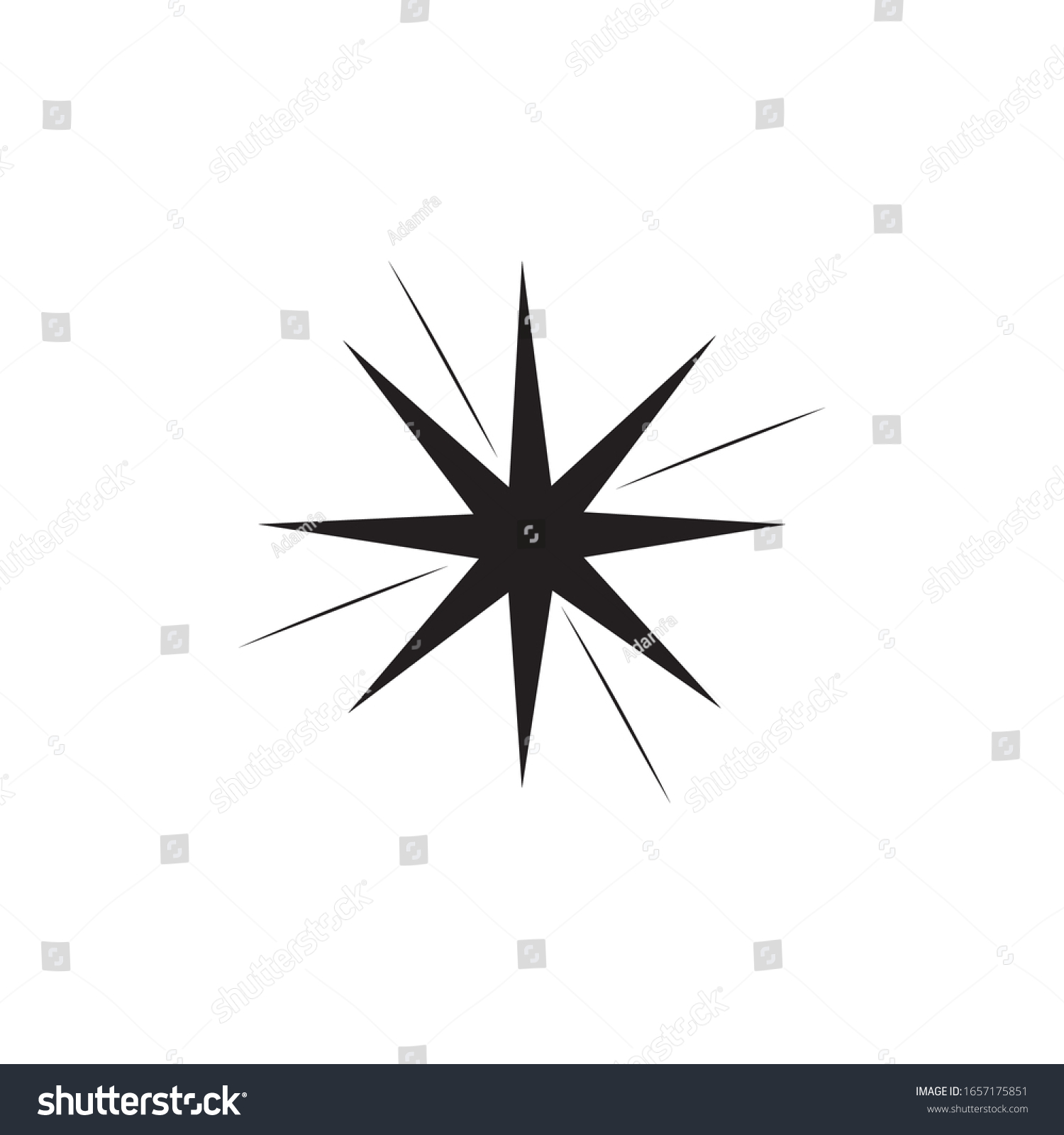 Sparkle Light Star Icon Logo Vector Stock Vector (Royalty Free) 1657175851
