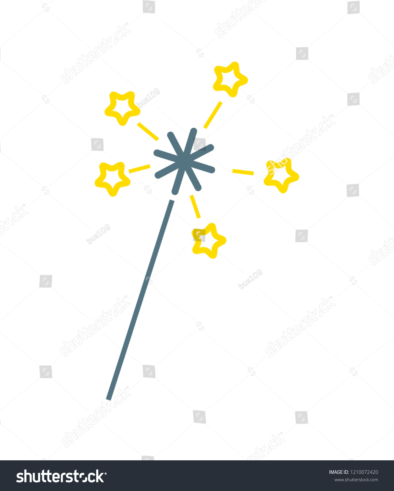 Sparkler Magic Stick Vector Illustration Stock Vector (Royalty Free ...