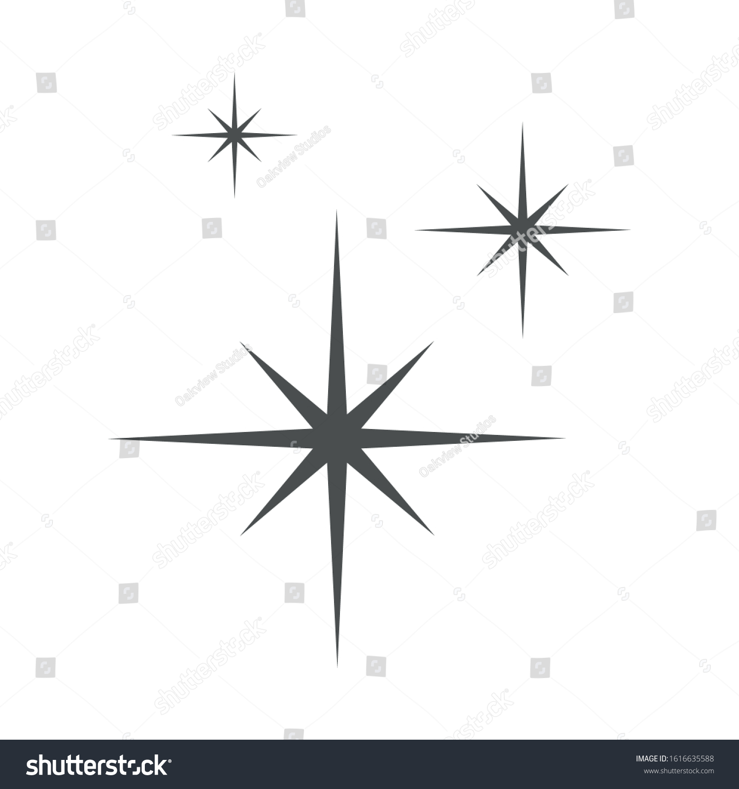 Sparkles Eight Points Vector Illustration Stock Vector (Royalty Free ...