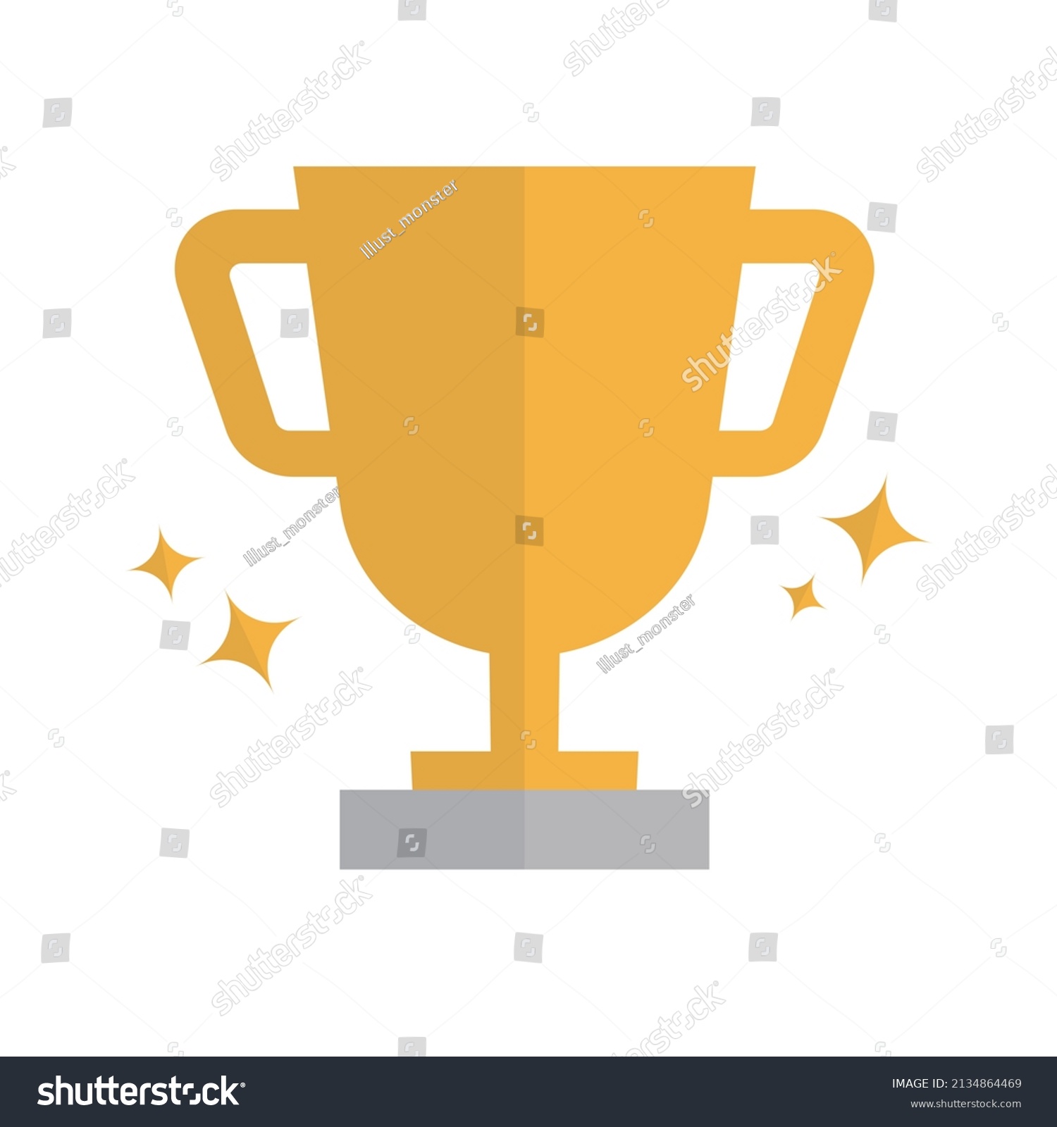 Sparkling Gold Trophy Icon Editable Vector Stock Vector (Royalty Free ...