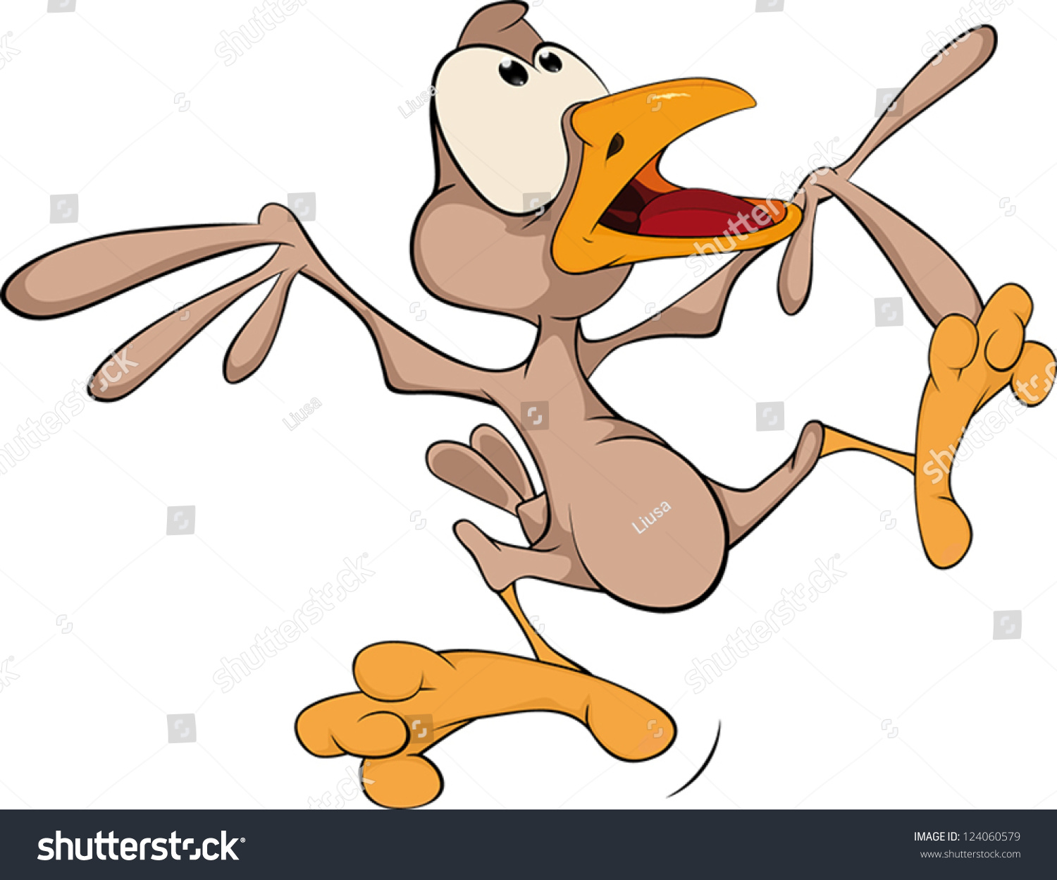 Sparrow Cartoon Stock Vector 124060579 - Shutterstock