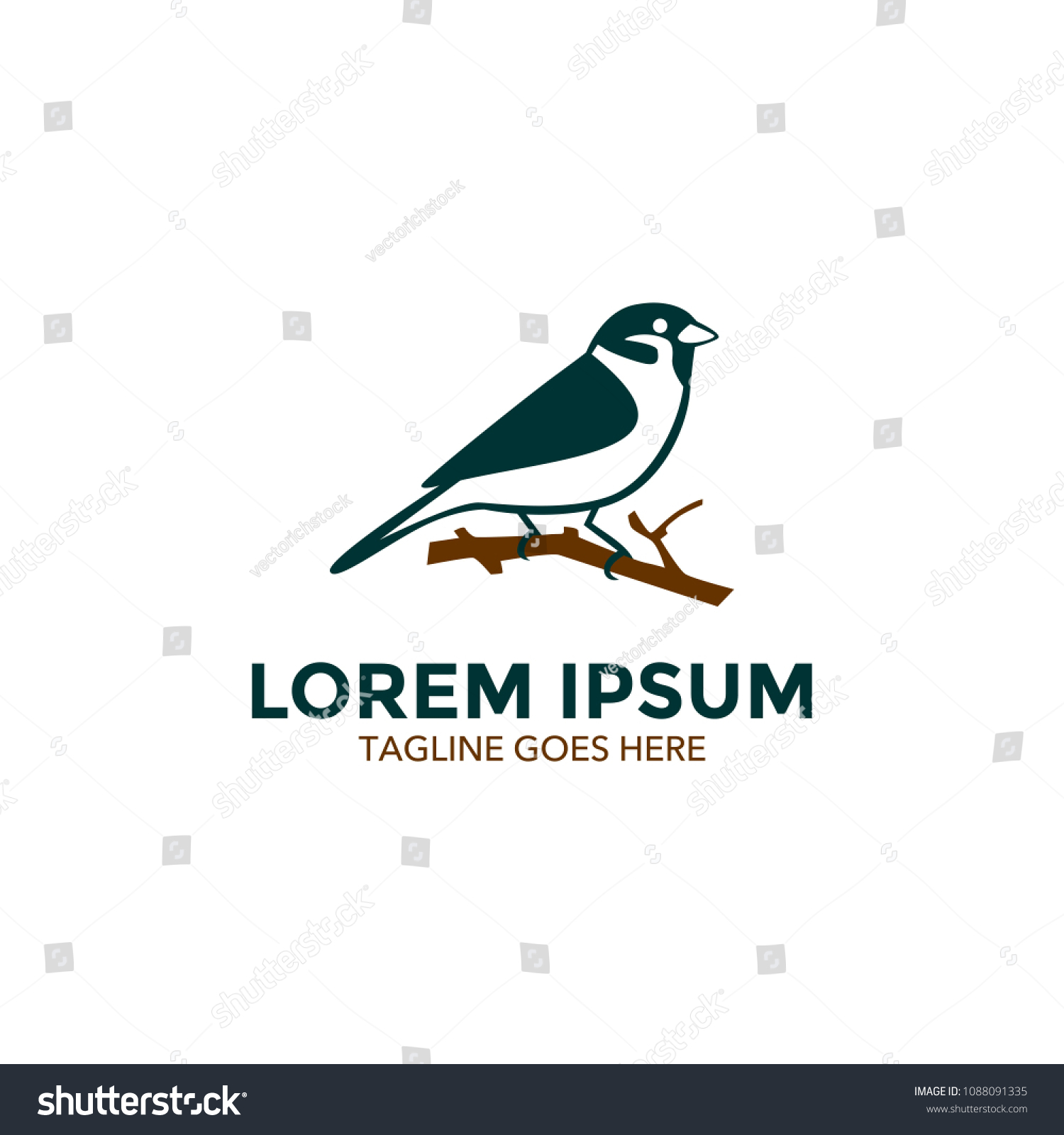 Sparrow Logo Vector Illustration Icon Stock Vector (Royalty Free ...