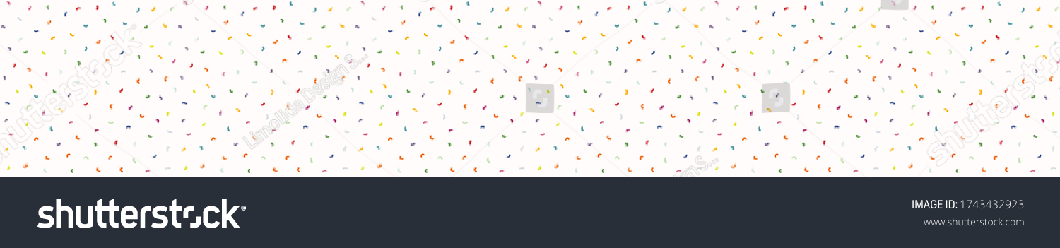 Sparse Confetti Dotty Border Texture Seamless Stock Vector (Royalty ...