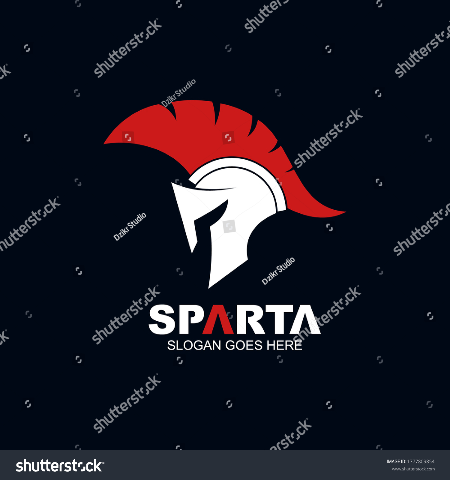 Sparta Logo Design Vector Stock Vector (Royalty Free) 1777809854