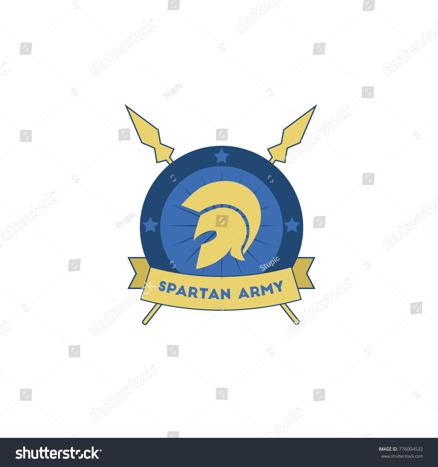 Spartan Army Logo Design Template Vector Stock Vector (Royalty Free ...