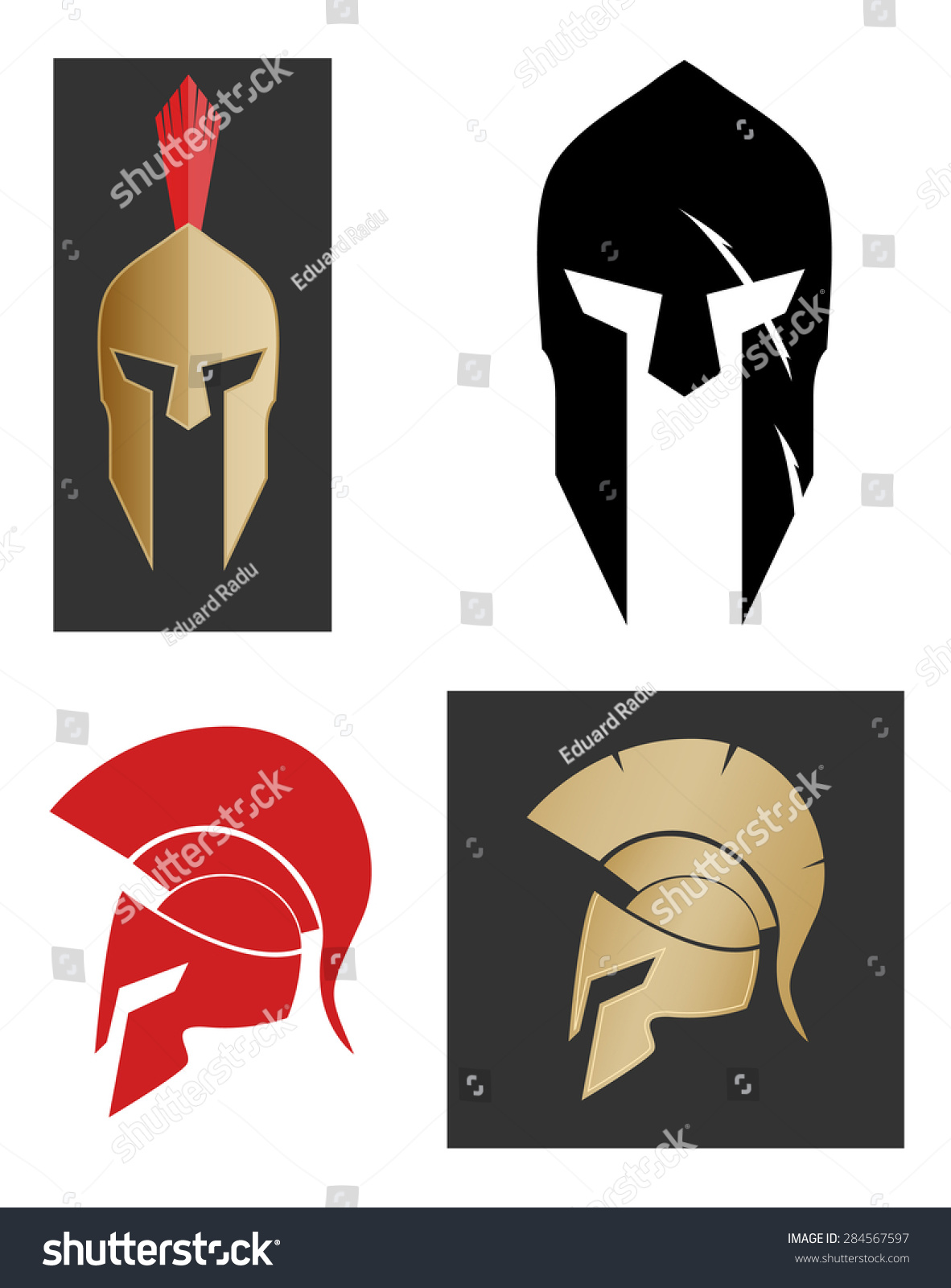 Spartan Helmet Vectores En Stock 284567597 - Shutterstock