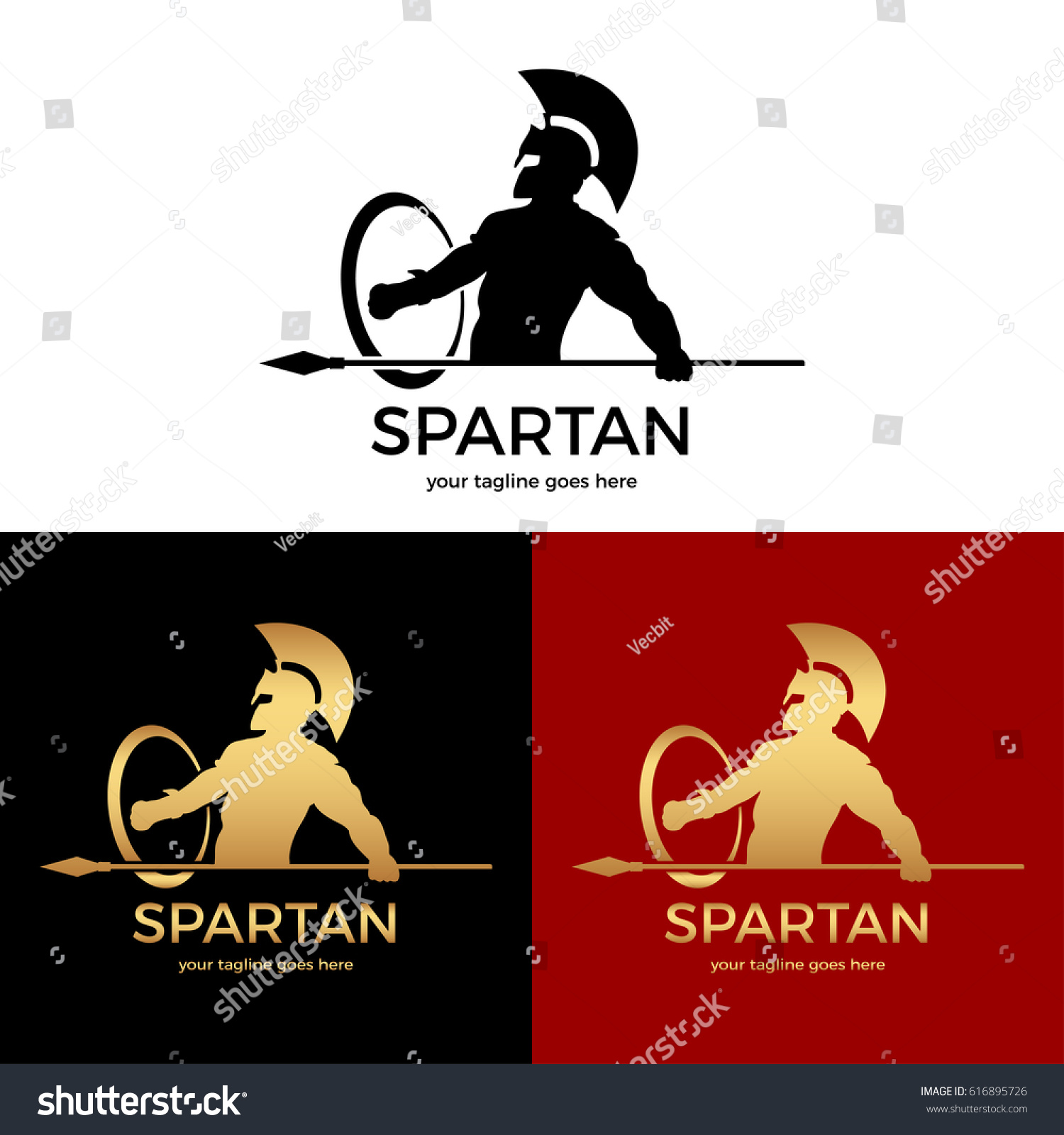 Spartan Logo Template Stock Vector (Royalty Free) 616895726