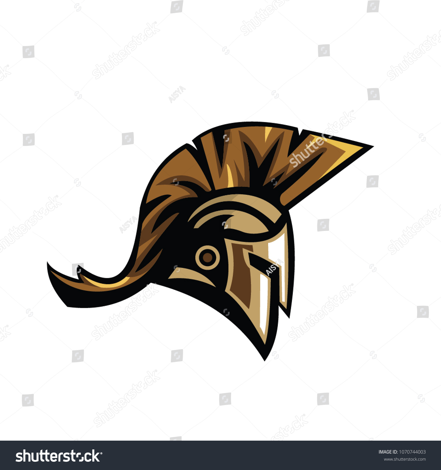 Spartan Vector Character: vector de stock (libre de regalías) 1070744003