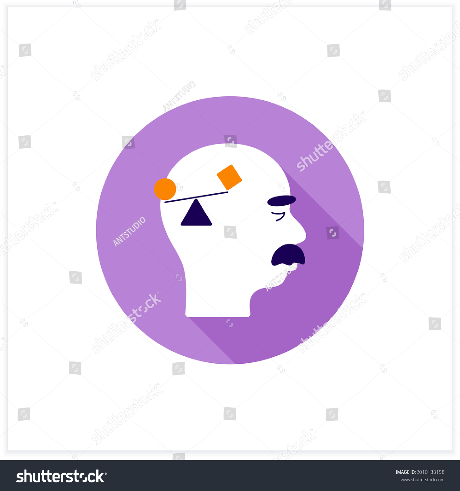 Spatial Awareness Problems Flat Icon Problem Stock Vector (Royalty Free ...