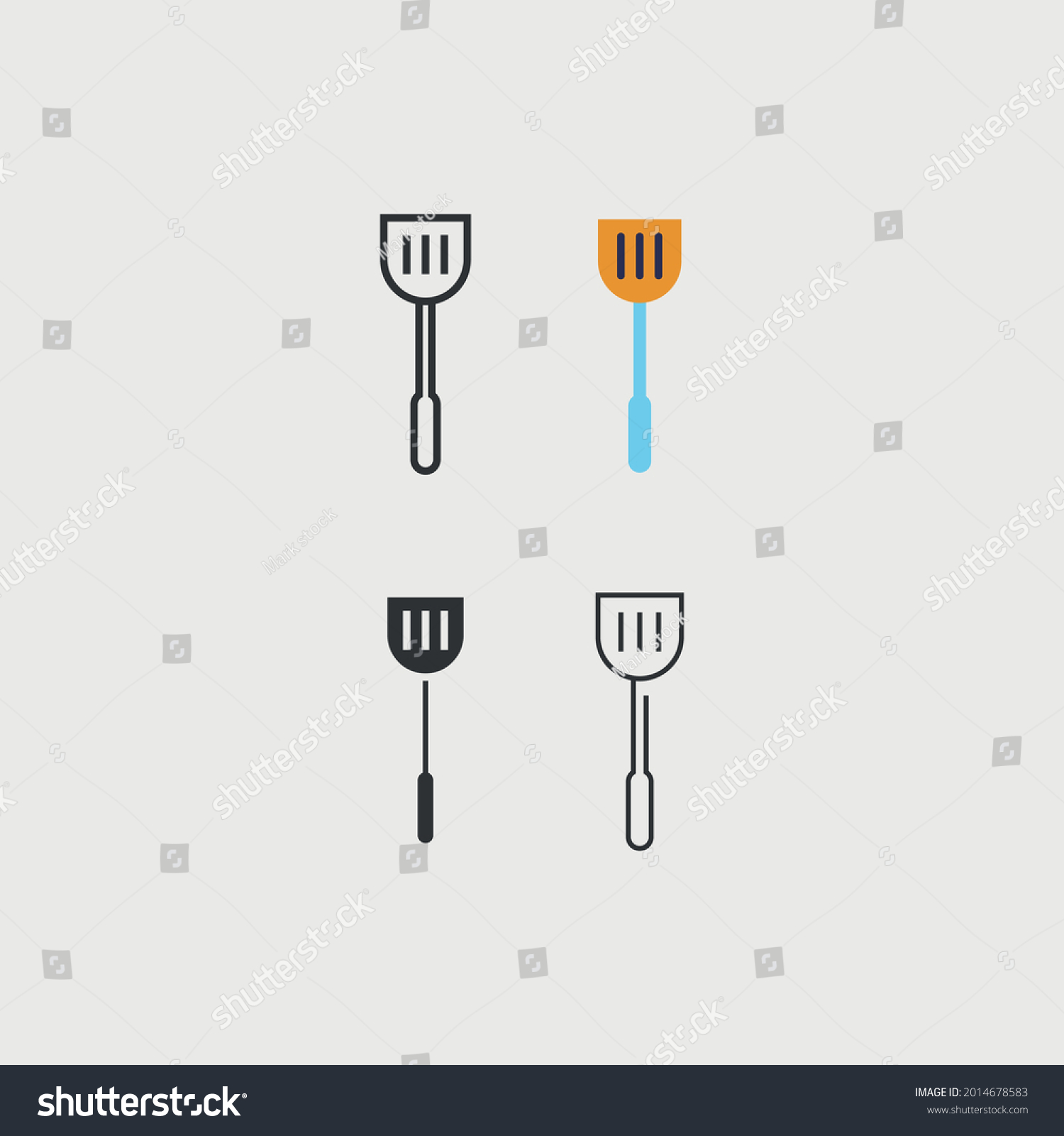 Spatula Grill Bbq Vector Icon Kitchen Stock Vector (Royalty Free ...