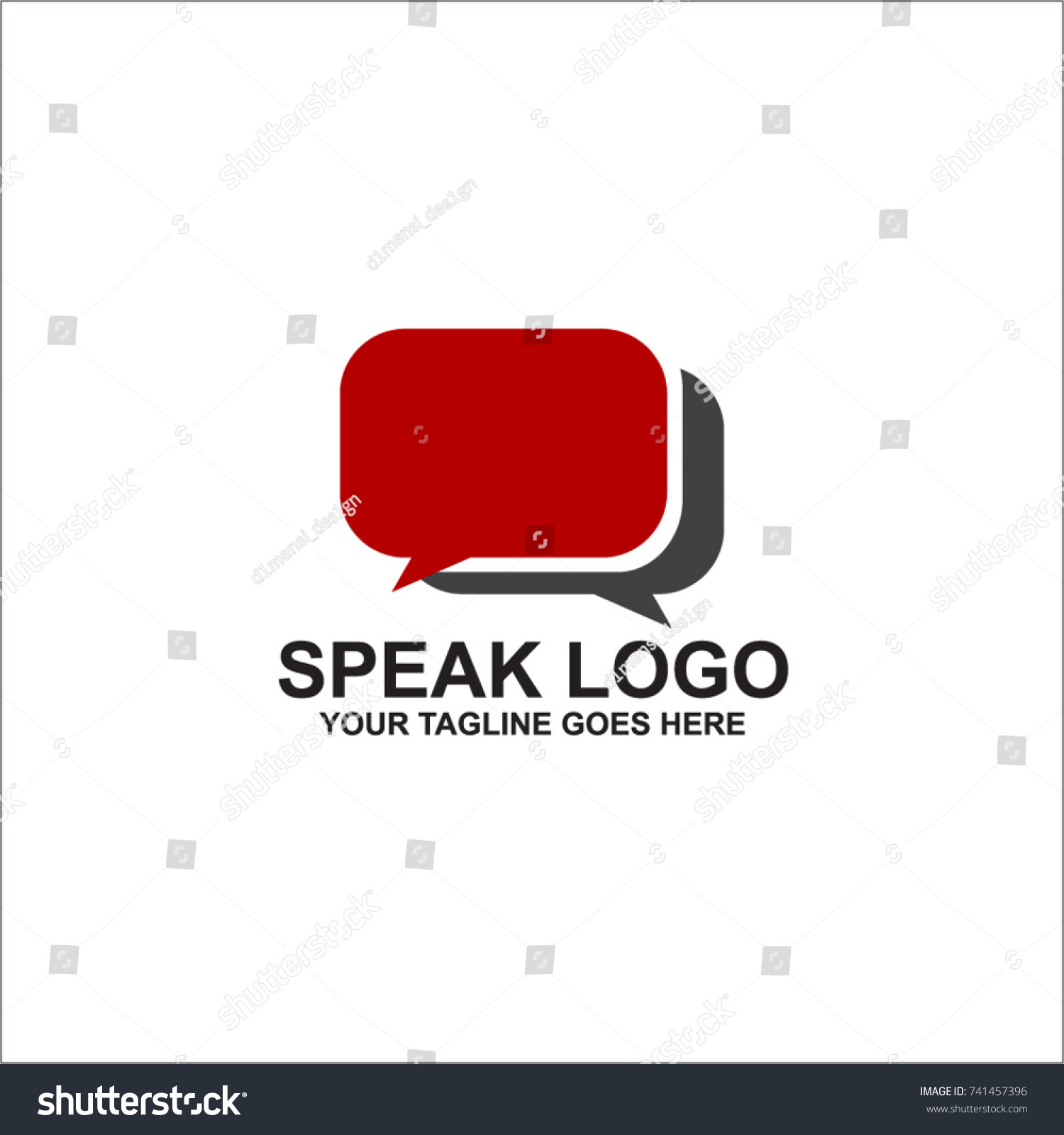 Speak Logo Design Vector Stock Vector (Royalty Free) 741457396