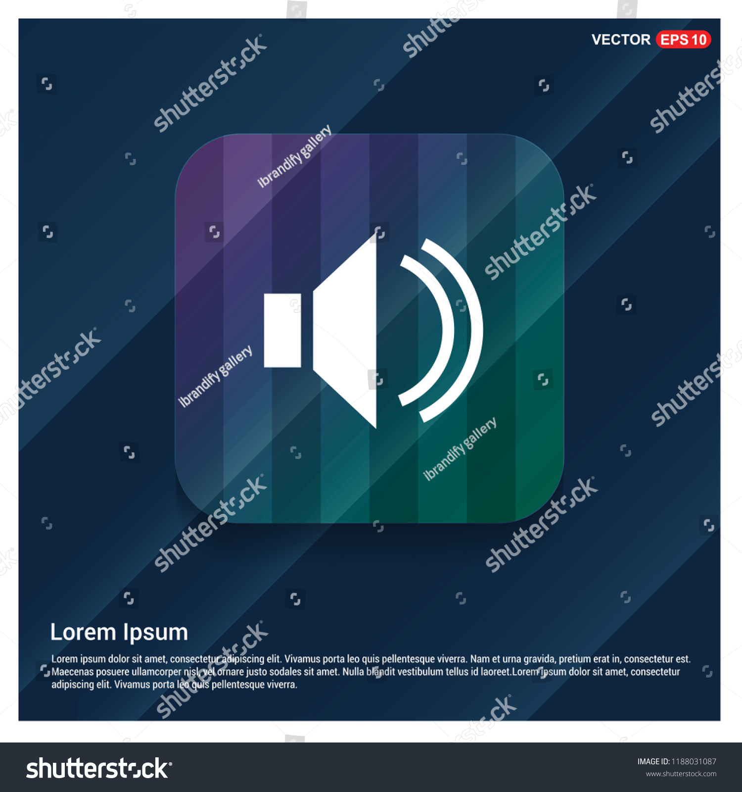 Speaker Icon Free Vector Icon Stock Vector (Royalty Free) 1188031087