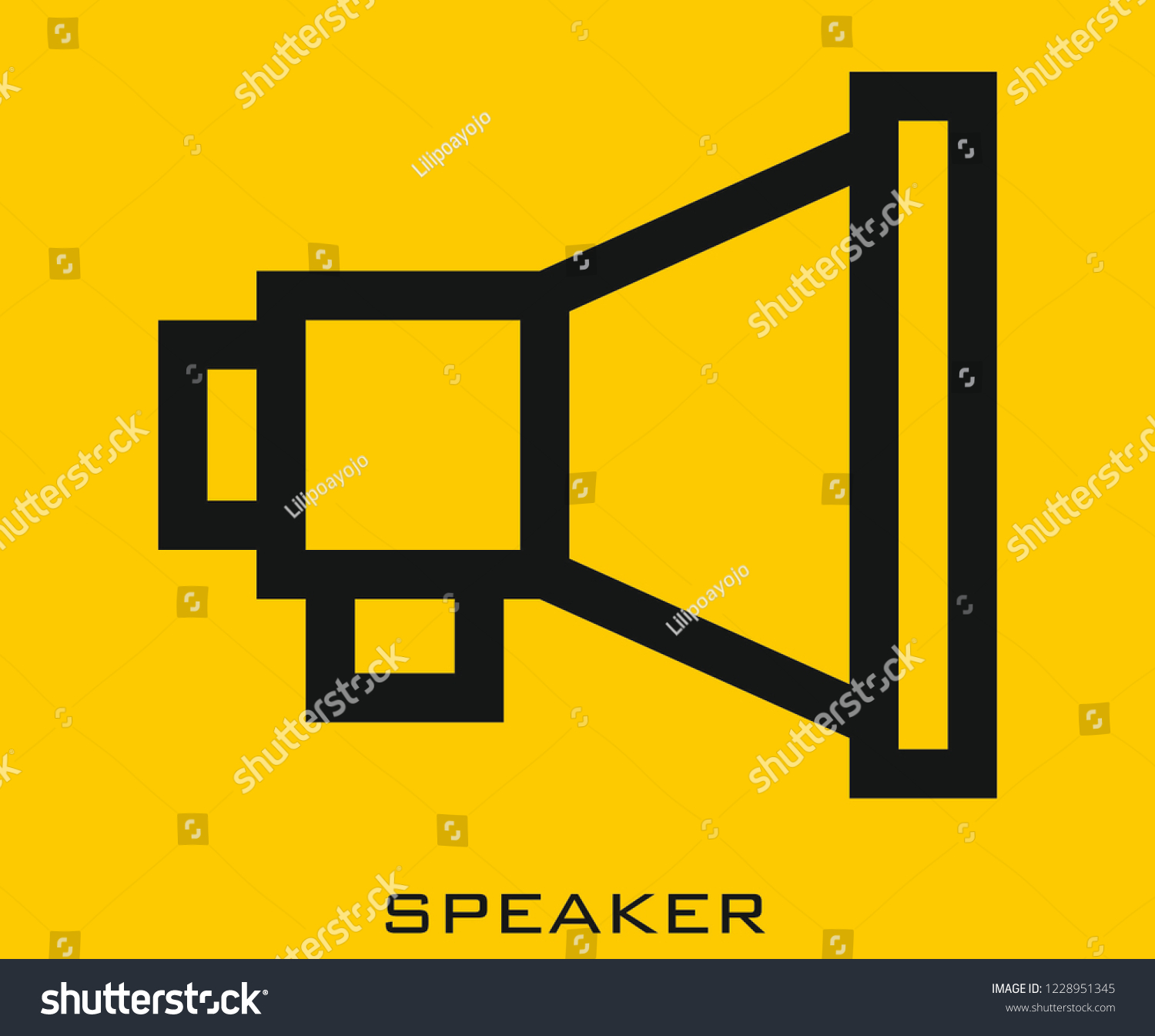 Speaker Icon Signs Stock Vector (Royalty Free) 1228951345 | Shutterstock