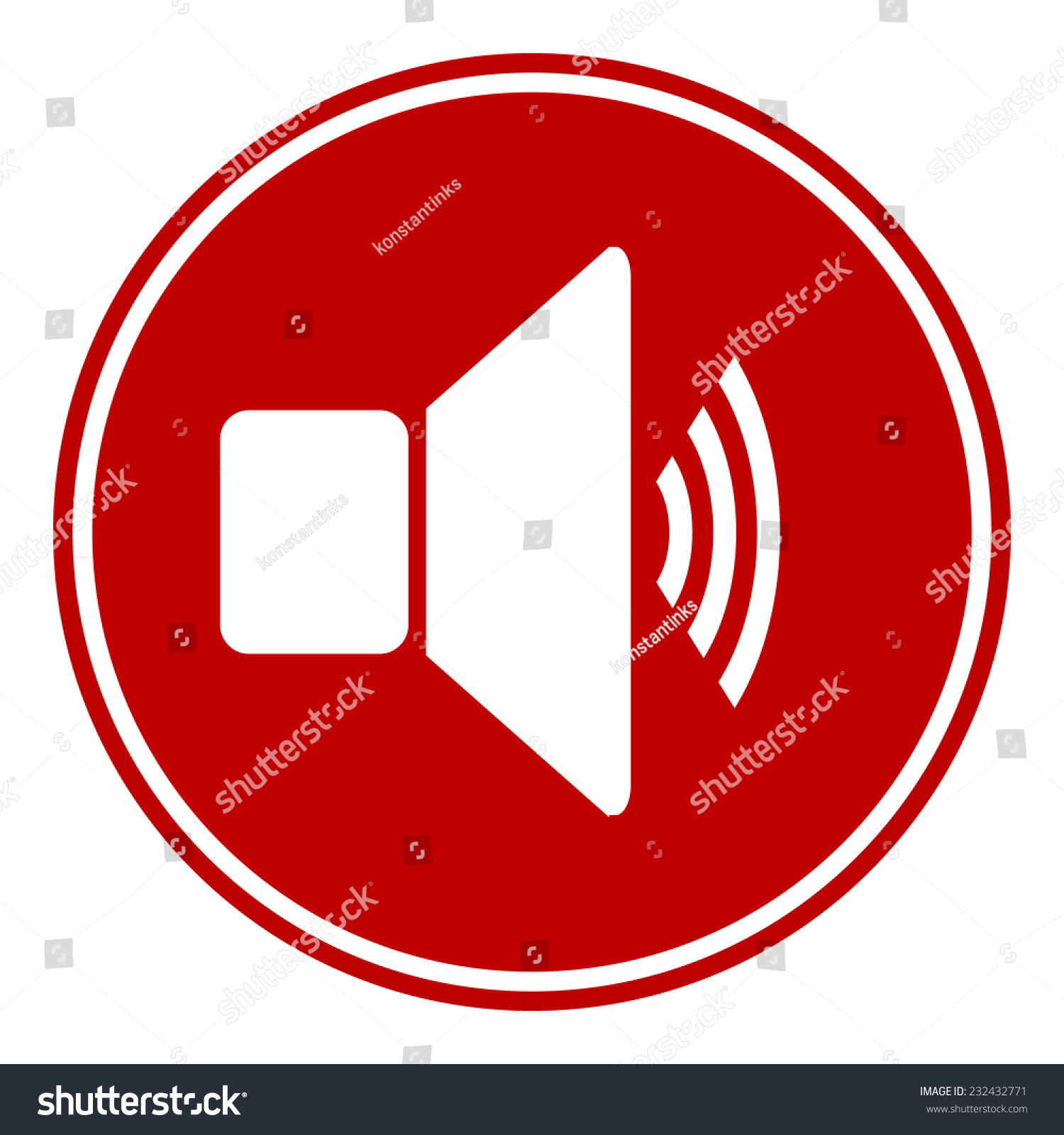 Speaker Volume Button On White Vector Stock Vector (Royalty Free ...