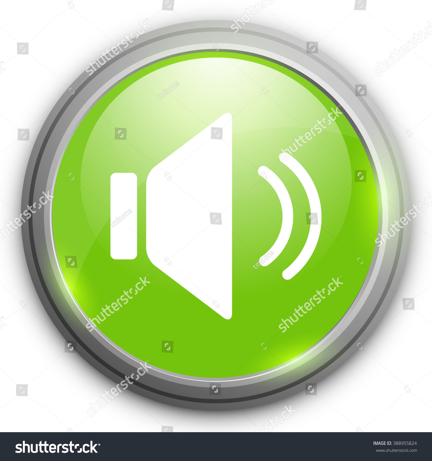 Speaker Volume Icon Sound Button Stock Vector (Royalty Free) 388955824 ...
