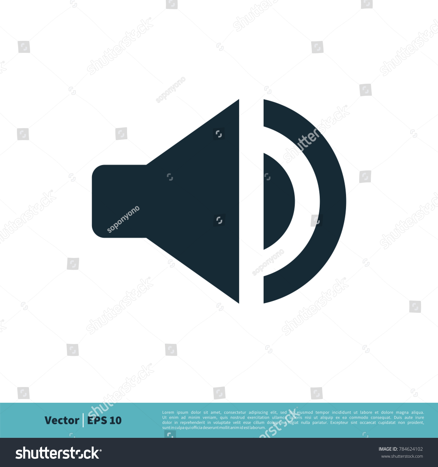 Speaker Volume Icon Vector Logo Template Stock Vector (Royalty Free ...