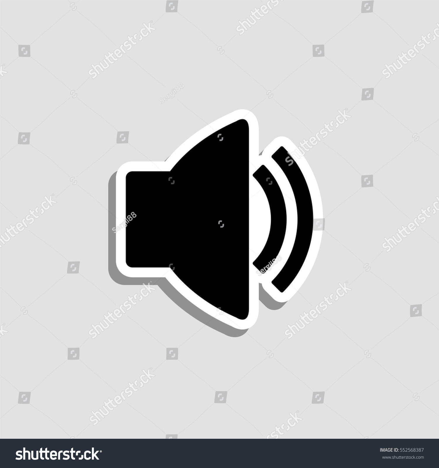 Speaker Volume Icon Vector Sticker Stock Vector (Royalty Free ...