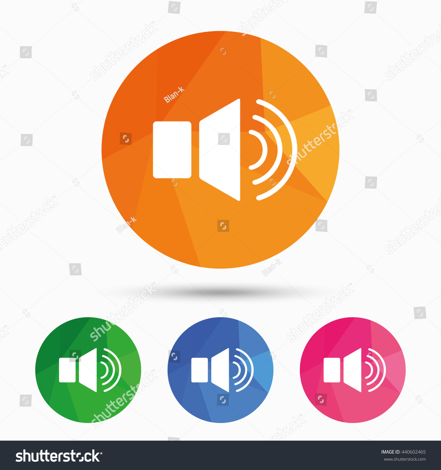 Speaker Volume Sign Icon Sound Symbol Stock Vector (Royalty Free ...