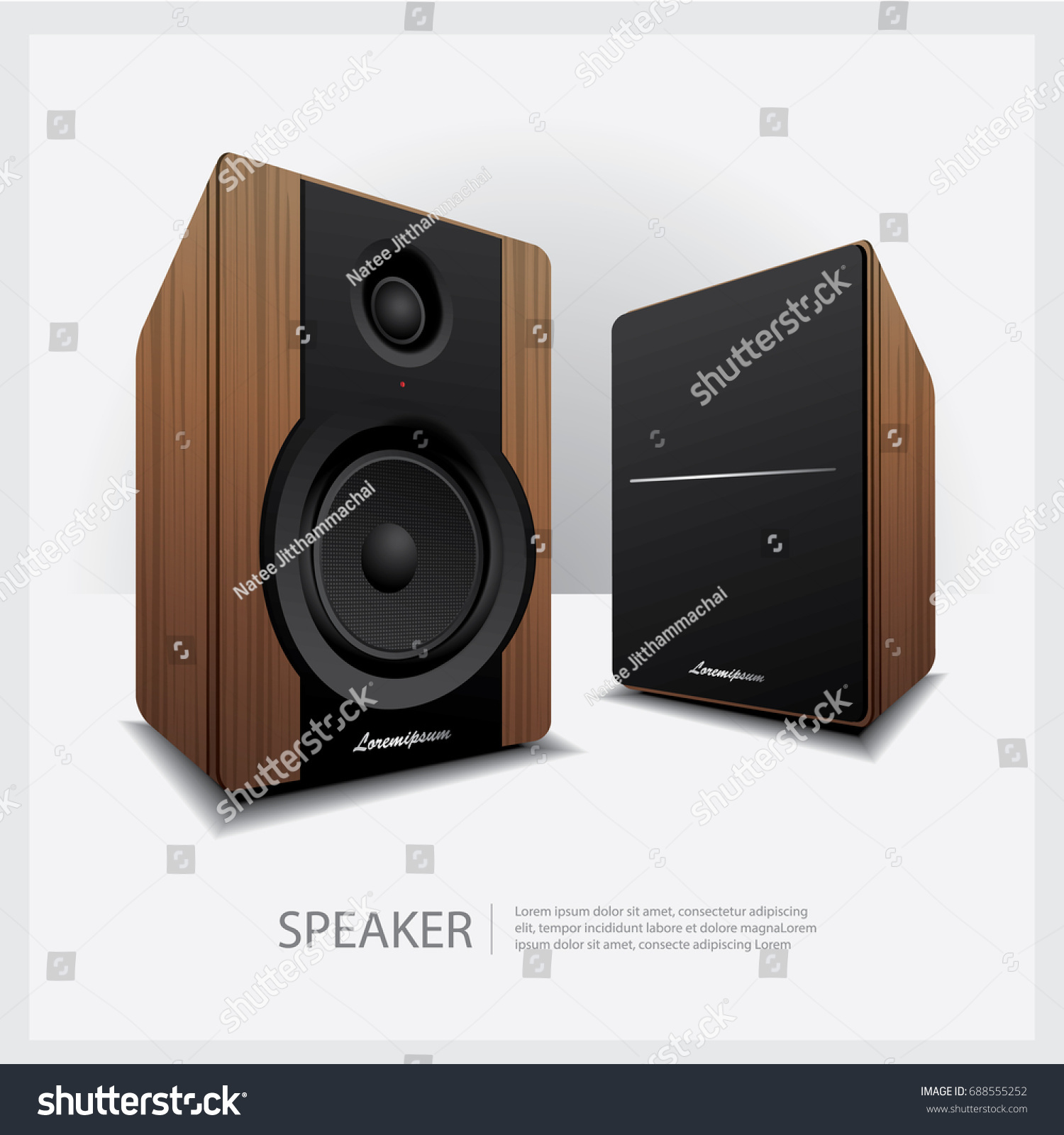 Speakers Isolated Vector Illustration Stock Vector (Royalty Free ...