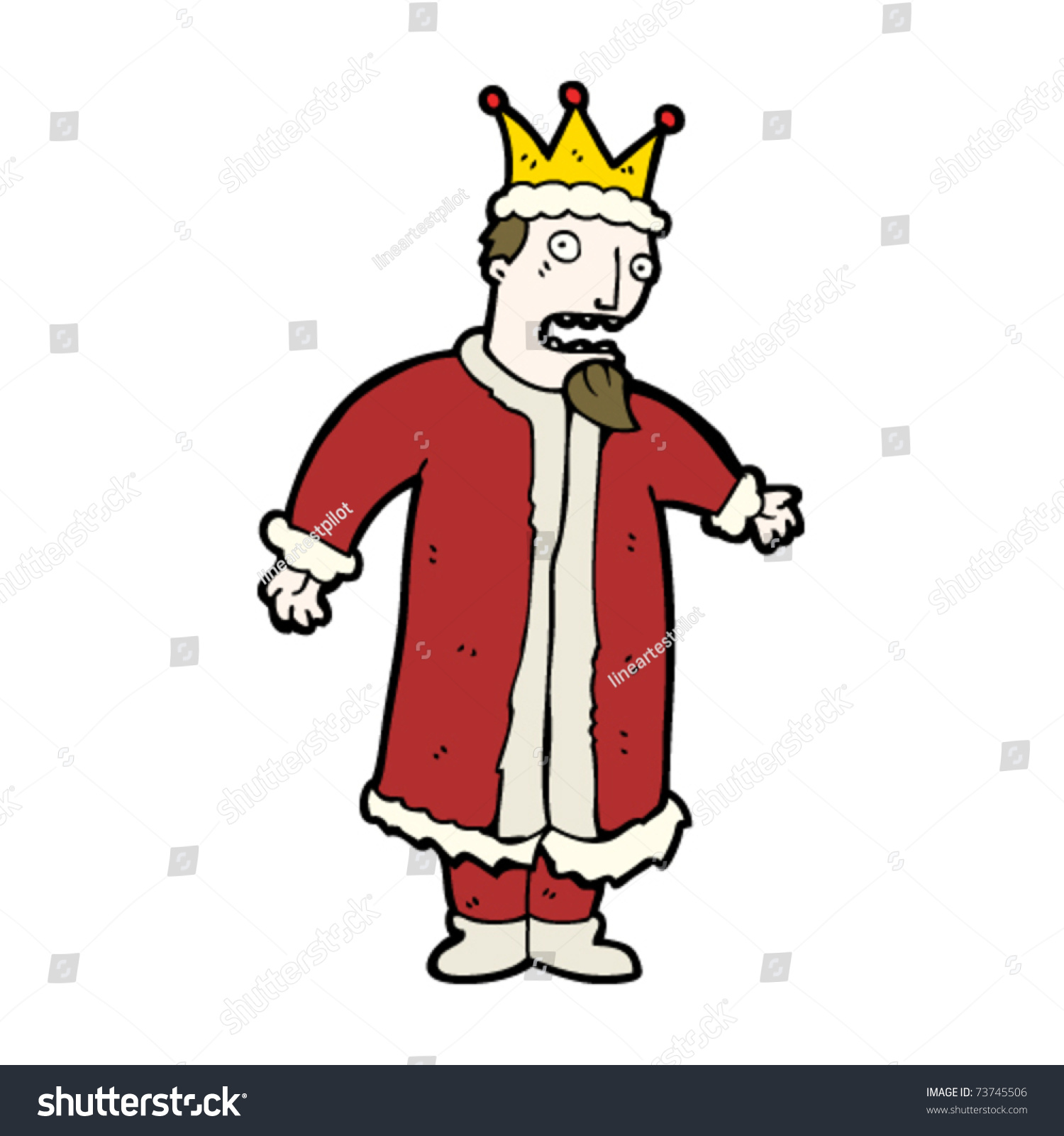 Speaking King Cartoon Stock Vector (Royalty Free) 73745506