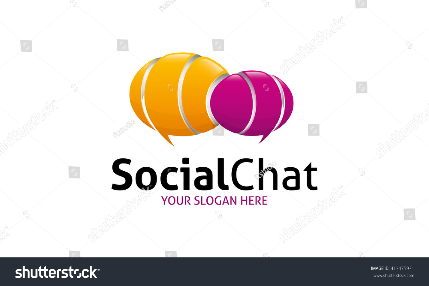Speaking Logo Stock Vector (Royalty Free) 413475931