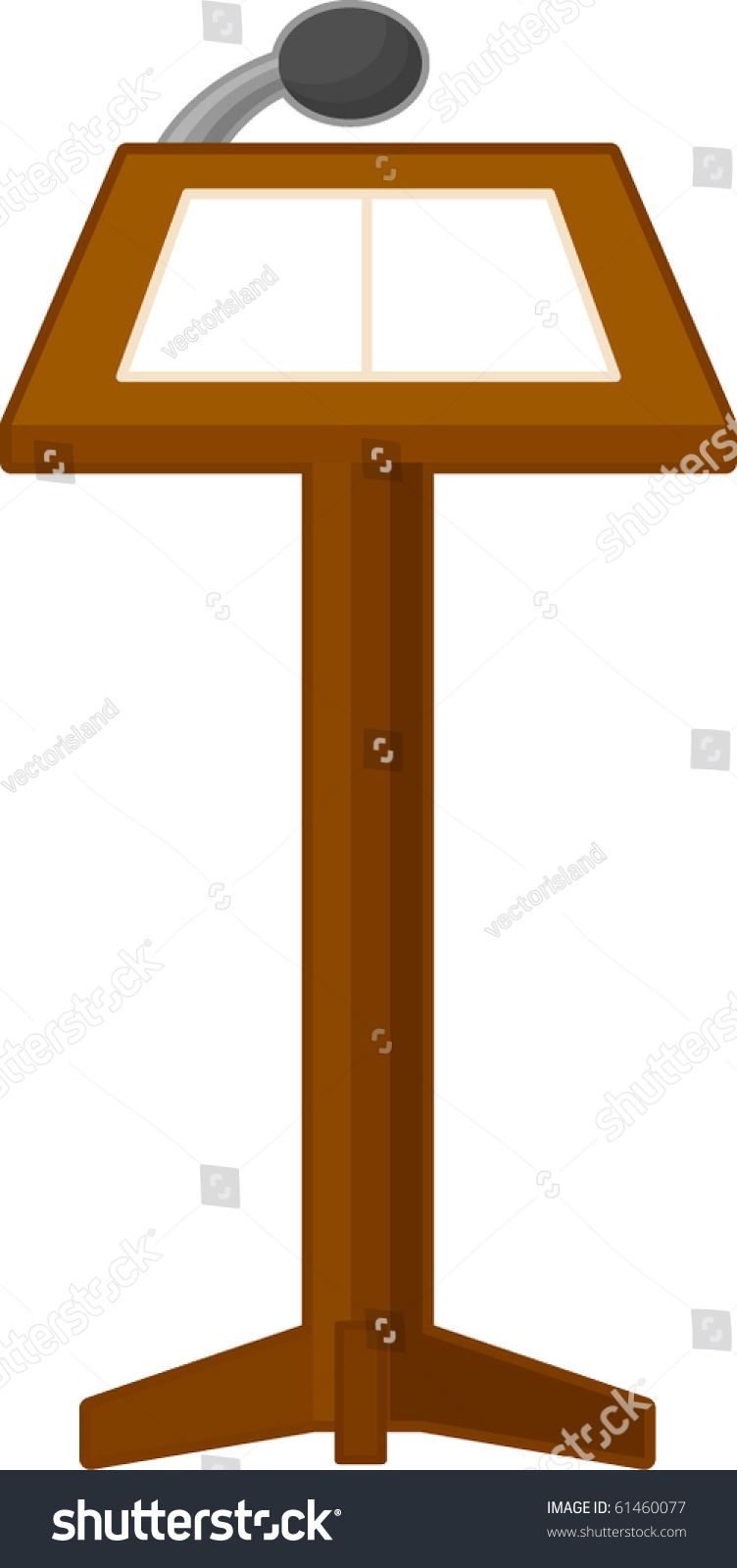 Speaking Conference Stand Stock Vector (Royalty Free) 61460077 ...