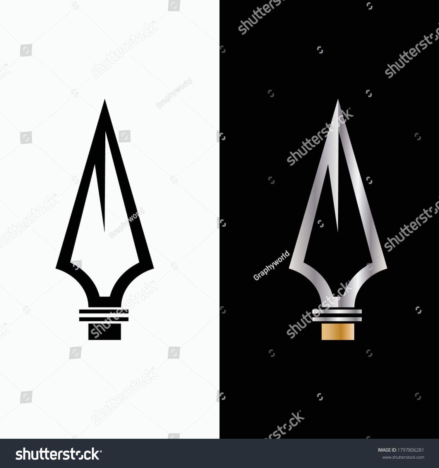 Spear Logo Icon Design Vector Multiple Stock Vector (Royalty Free ...