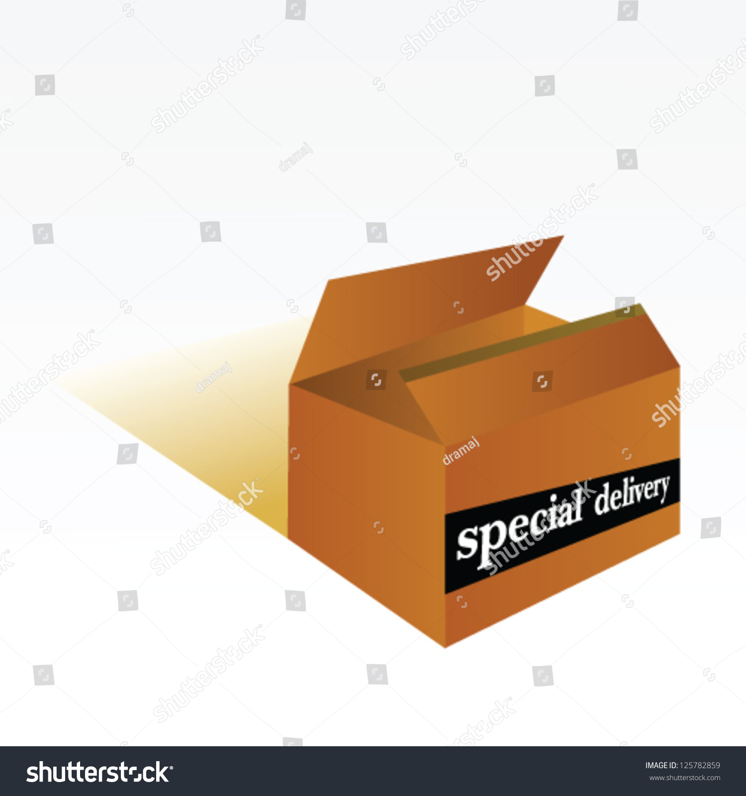Special Delivery Box Vector Illustration Stock Vector (Royalty Free ...