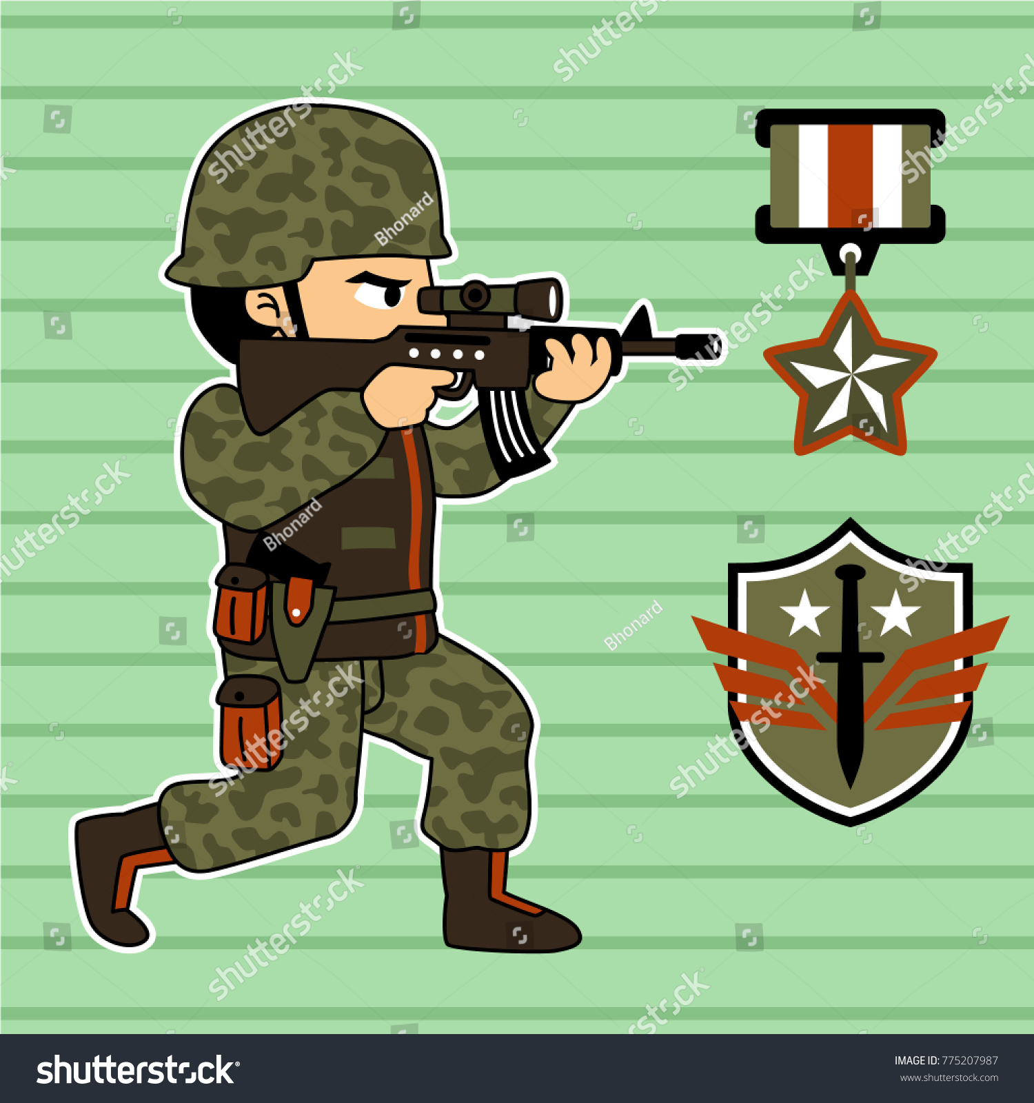 Special Forces Cartoon Vector Illustration Stock Vector (Royalty Free ...