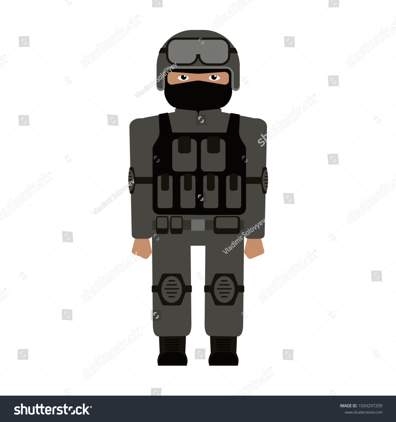 Special Forces Character Stock Vector (Royalty Free) 1034297209 ...