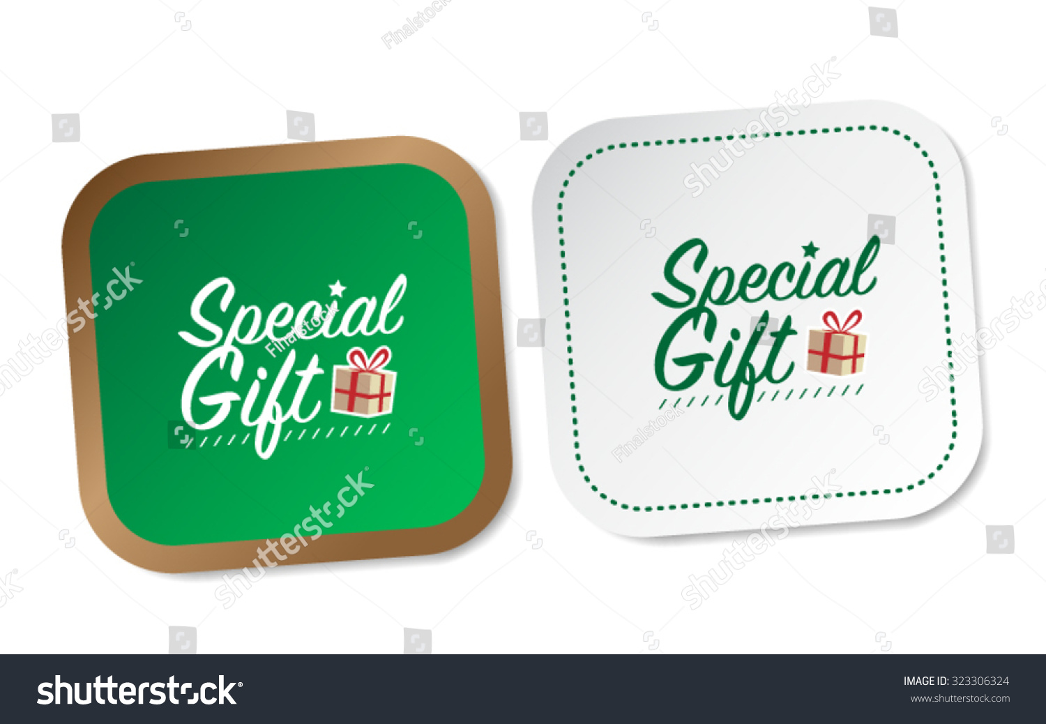 Special Gift Stickers Stock Vector (Royalty Free) 323306324 | Shutterstock