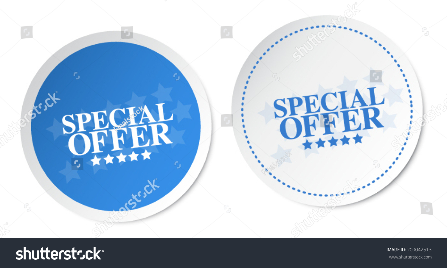 Special Offer Stickers Stock Vector (Royalty Free) 200042513