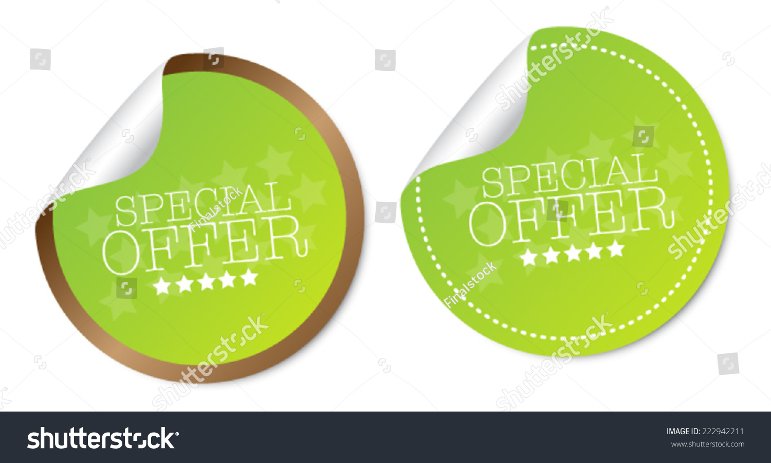 Special Offer Stickers Stock Vector (Royalty Free) 222942211 | Shutterstock