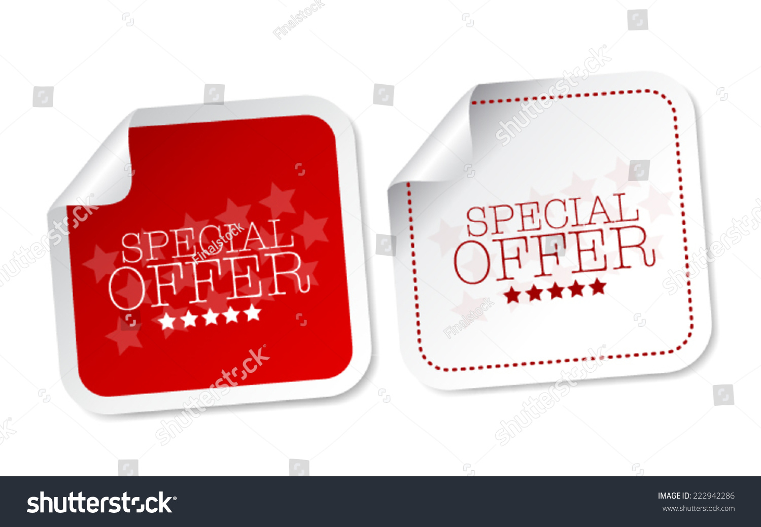 Special Offer Stickers Stock Vector (Royalty Free) 222942286