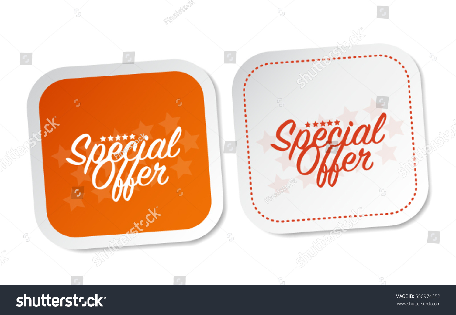 Special Offer Stickers Stock Vector (Royalty Free) 550974352