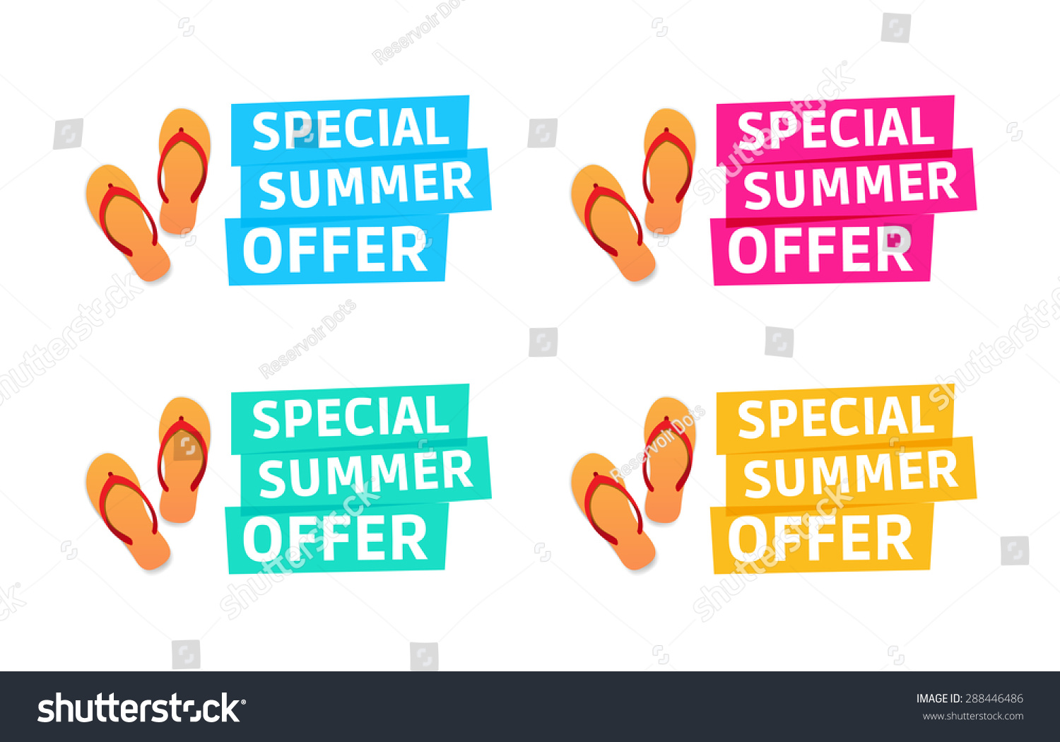 Special Summer Offer Labels Stock Vector (Royalty Free) 288446486 ...
