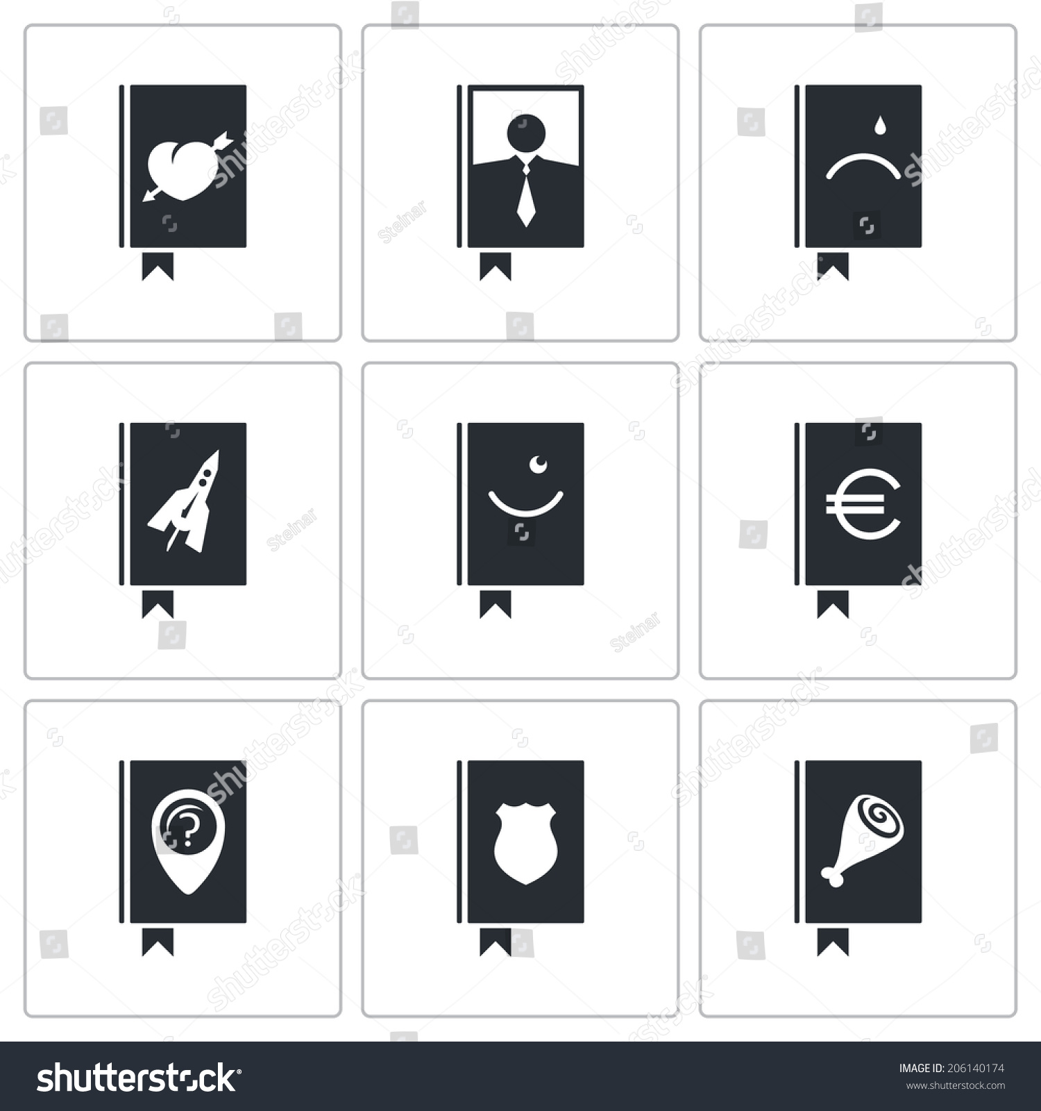Specialized Icon Set Stock Vector (Royalty Free) 206140174 | Shutterstock