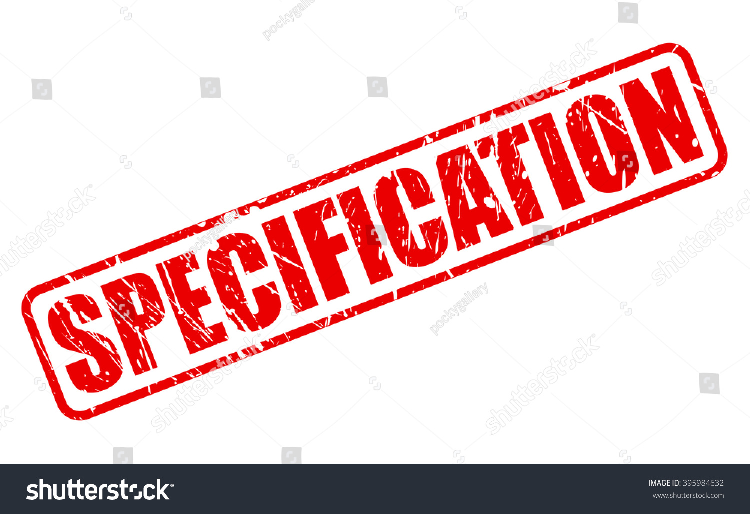 Specification Red Stamp Text On White Stock Vector (Royalty Free ...