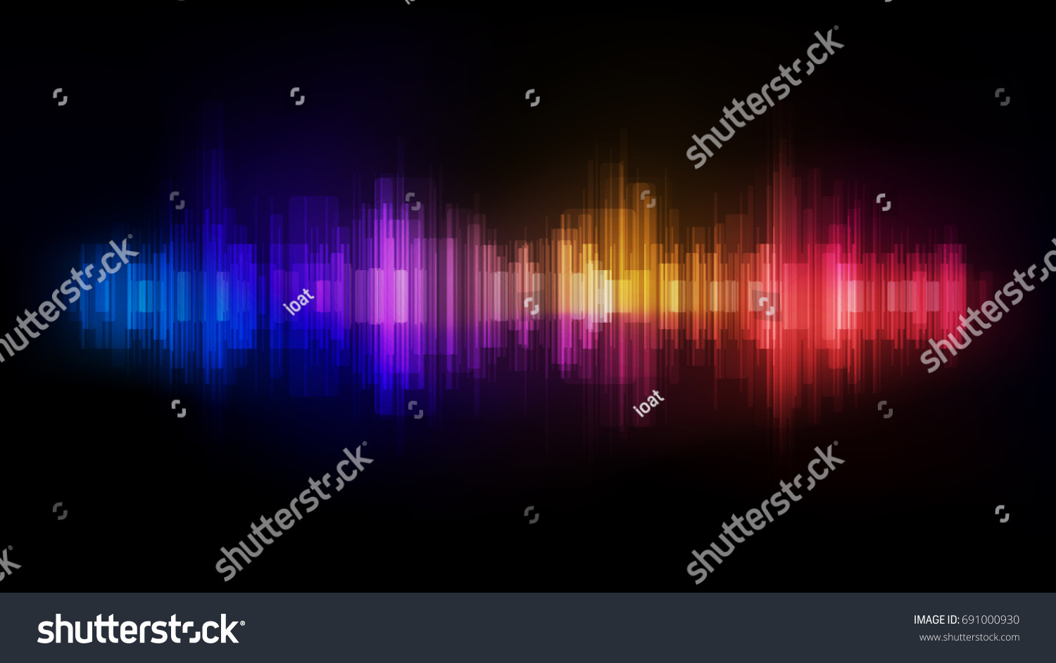 Spectrum Abstract Sound Wave Stock Vector (Royalty Free) 691000930