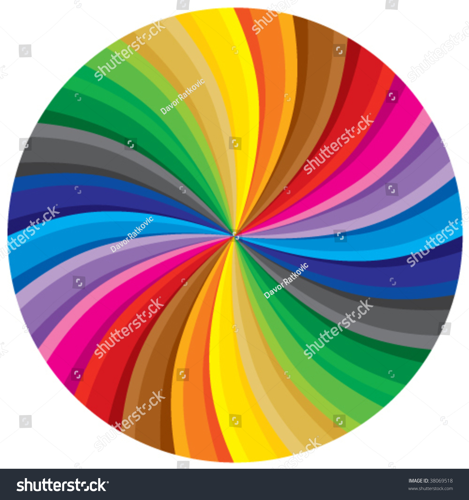 Spectrum Circle Vector Illustration Without Gradients Stock Vector ...